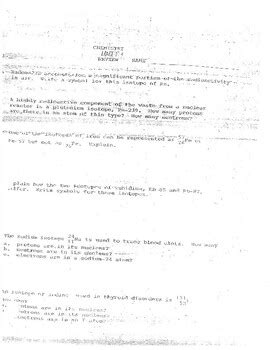 Atomic Structure And Periodicity Test Review By All Your Chemistry Needs