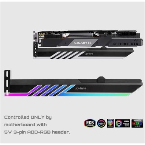 High Quality Rgb Gpu Bracket 5v 3pin Graphics Carg Gpu Bracket Rgb Led Gpu Support Holder For Pc