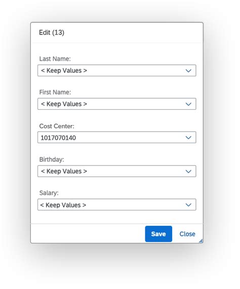 Object Handling Mass Edit Sap Fiori For Web Design Guidelines