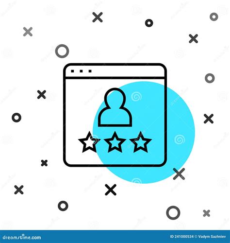 Black Line Consumer Or Customer Product Rating Icon Isolated On White Background Random Dynamic