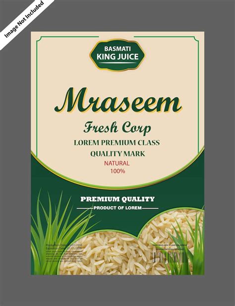 Rice Label Template Vectors Download Free High Quality Vectors From