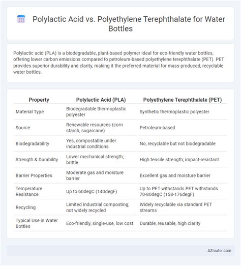 Polylactic Acid Vs Polyethylene Terephthalate For Water Bottles What