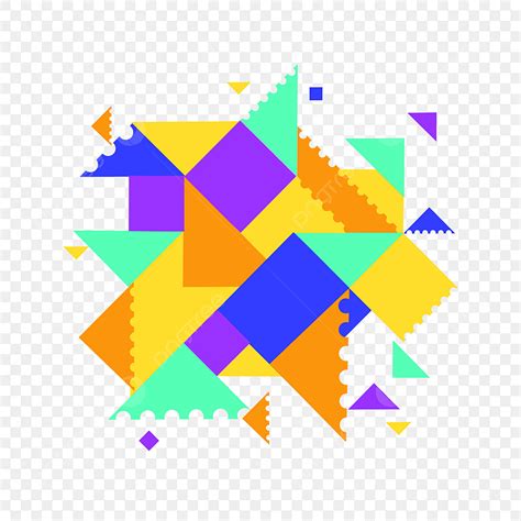 Border Overlay Clipart Png Images Abstract Border Flat Style Geometric