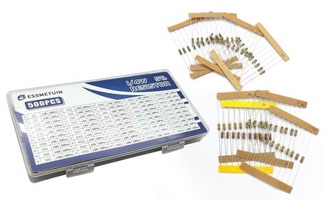 Carbon Film Resistors Assortment Kit 50 Values 14w 0 Ohm To 10m Ohm ±