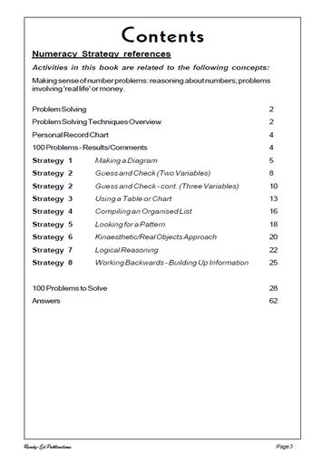Maths Problem Solving Techniques Teaching Resources
