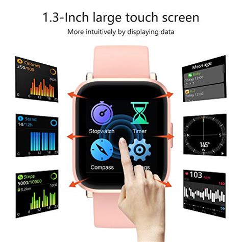 Yonmig Smartwatch Reloj Inteligente Mujer Hombre Con Oxigenospo2