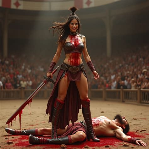 A Female Gladiator In Combat Stable Diffusion Online