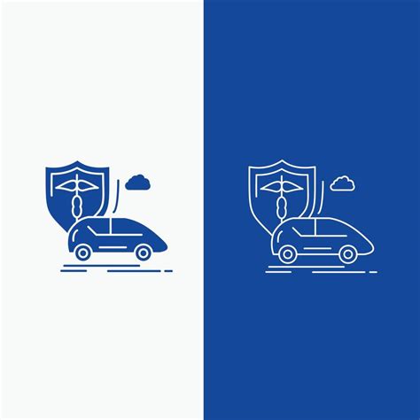Auto Main Assurance Le Transport Ligne De Sécurité Et Bouton Web Glyphe En Bannière