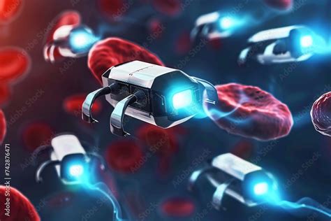 Nanobots Navigate Through Blood Vessels A Microscopic Fleet On A