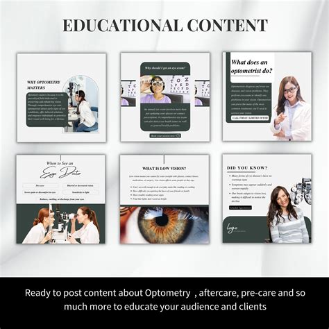 50 Optometry Instagram Post Templates Optician Branding Optical