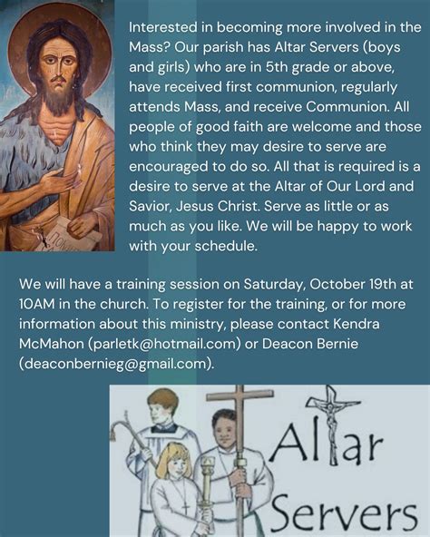 Altar Server Training St Catherine Of Siena