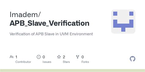 GitHub Lmadem APB Slave Verification Verification Of APB Slave In UVM Environment