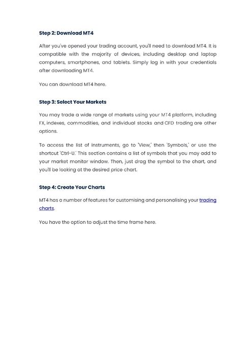 How To Trade With Metatrader 4 Trading Platformpdf