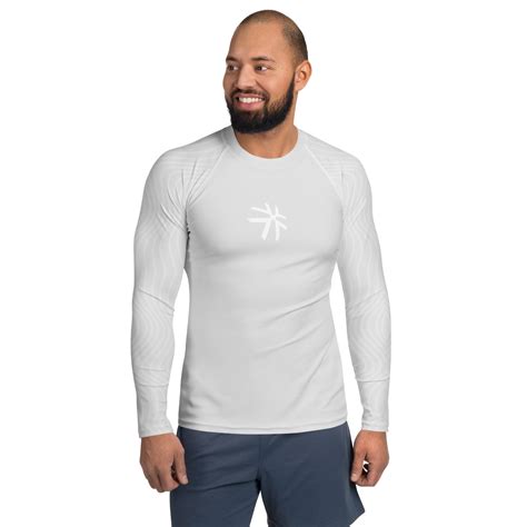 Mens Rash Guard Light Grey Answerfirst Swag