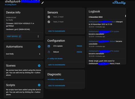 Shelly Plus I4 Button Mode Not Recognized · Issue 83156 · Home Assistantcore · Github