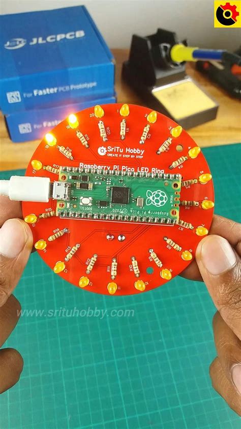 how to make a led ring with raspberry pi pico board [video] raspberry