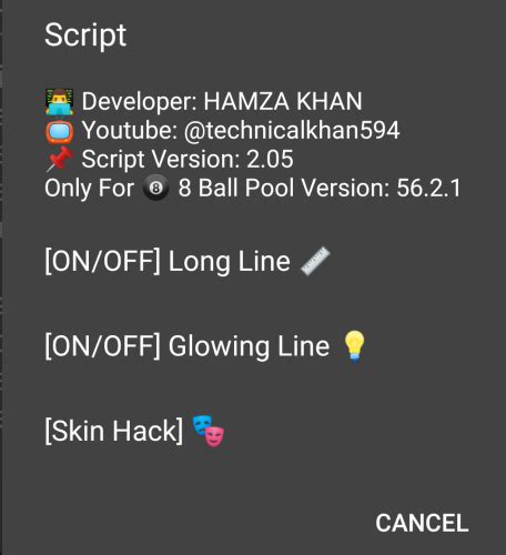 8 Ball Pool Long Line Lua Scripts Gameguardian