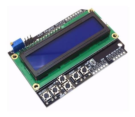 display lcd keypad shield 16x02 com teclado botoes arduino f 016