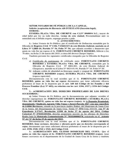 Eusebia Esposa Pdf Documentos Legales Ley Común