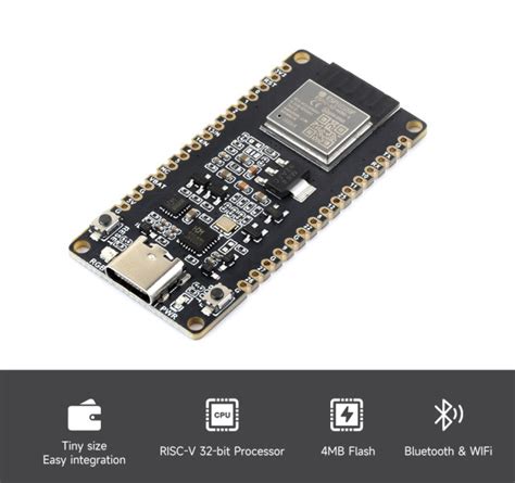 waveshare esp32 h2 dev kit n4 【26507】esp 32h2ボード、ピンヘッダ無し