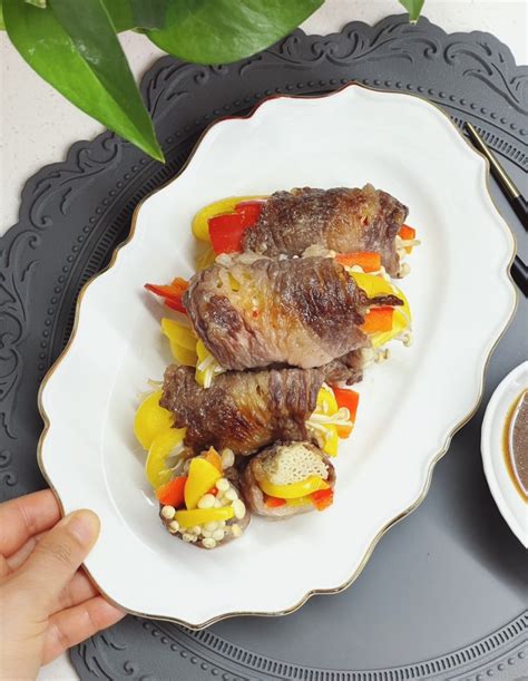 소고기말이구이 만들기 차돌박이요리로 소고기야채말이 제법 괜찮은 연말파티음식 F 겨자소스 네이버 블로그