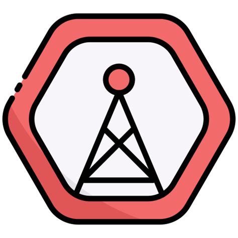 Cell Tower Generic Outline Color Icon