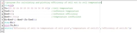 8 program for calculation of efficiency on scilab without water cooling