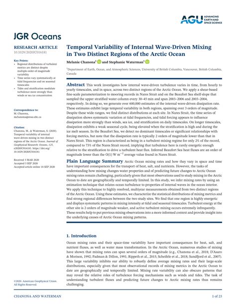 Temporal Variability Of Internal Wave‐driven Mixing In Two Distinct