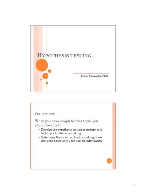 6 Hypothesis Testing Pdf Statistical Hypothesis Testing Type I