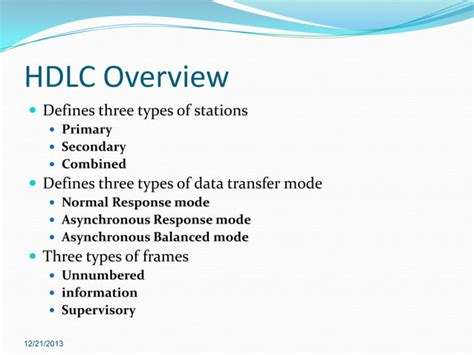 hdlc high level data link control pptx