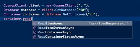C How Do I Read A Single Item From Cosmosdb Using Microsoftazure