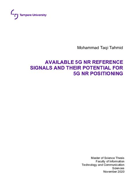 Pdf Available 5g Nr Reference Signals And Their Potential For 5g Nr Positioning