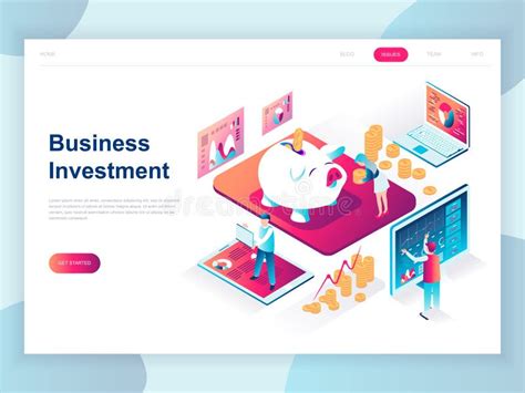 Modern Flat Design Isometric Concept of Business Investment for Banner ...