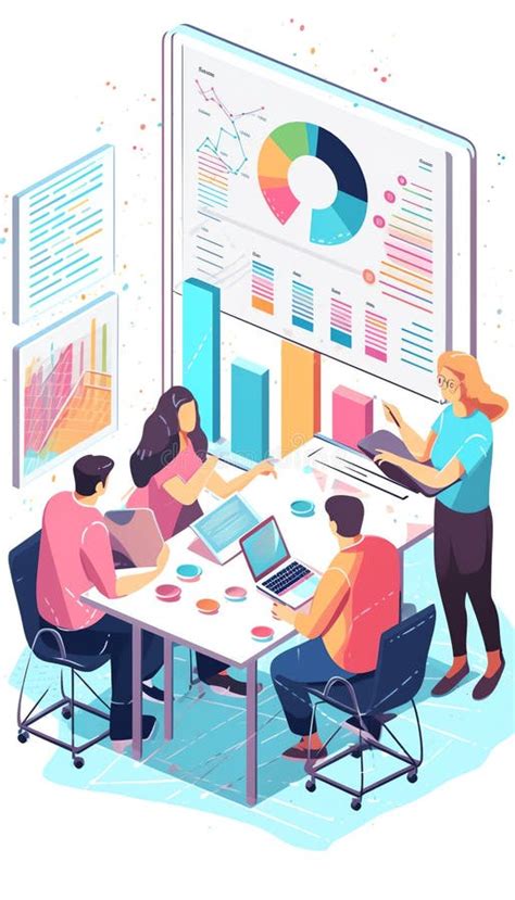 Generative Ai Big Data Analysis Strategy Stock Illustration Illustration Of Finance Team