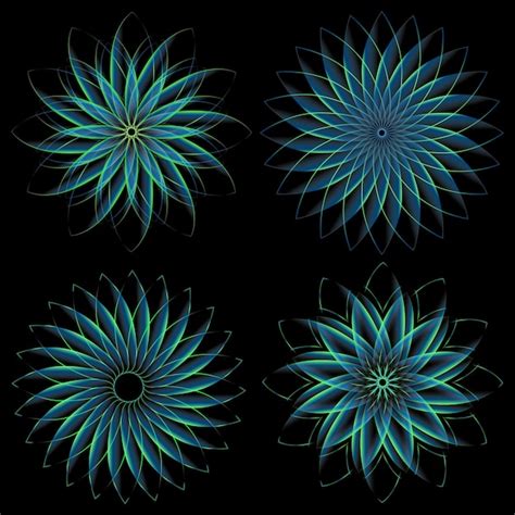 premium vector pattern of round design elements spirograph on background