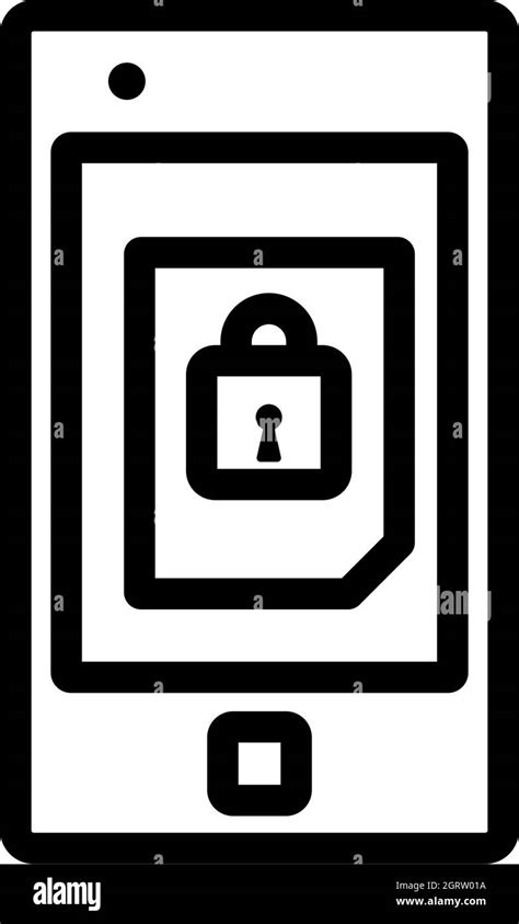 Mobile Security Icon Stock Vector Image Art Alamy