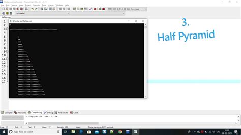 Half Pyramid Pattern Using C YouTube