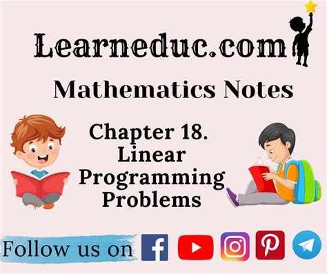 chapter 18 linear programming problems