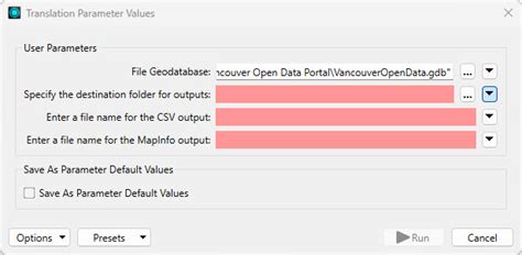 published parameters in fme form fme support center