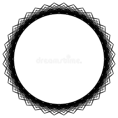 Circular Radiating Abstract Shape Motif Geometric Design Elem Stock Vector Illustration Of