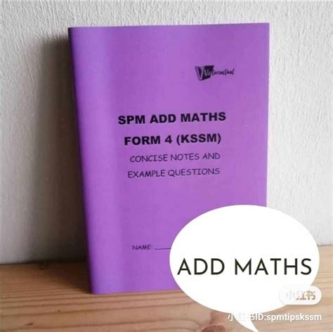 A SPM KSSM Add Maths Notes Formulas Form And Victoriactual Lazada
