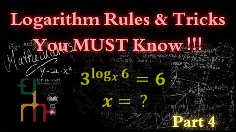Logarithmic Function Log Rules And Tricks You Must Know Youtube
