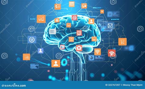 Artificial Intelligence Neural Network Machine Learning Process With Interconnected Nodes Or