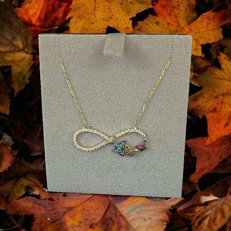 Kelebekli Sonsuzluk Kolyesi Yerli Kuyumculuk