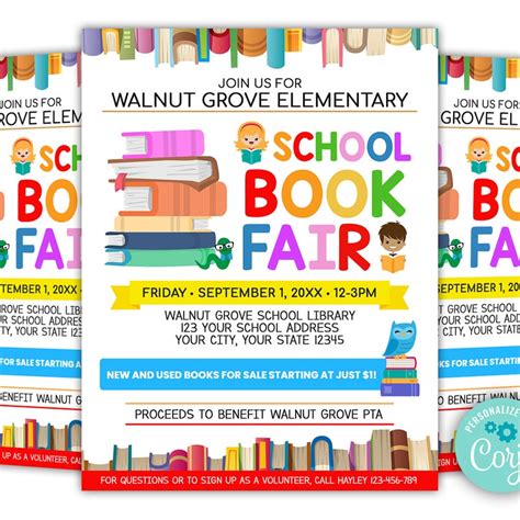 Scholastic Book Fair Posters Etsy