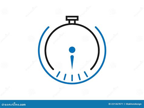 Stopwatch Or Timer With The Fast Time Count Down Icon Vector Stock Vector Illustration Of