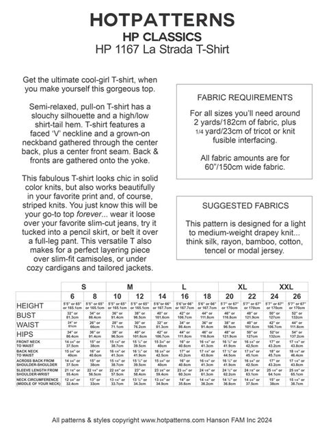 Easy Top Sewing Pattern La Strada T Shirt High Neck T V Neck T