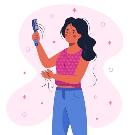 Premium Vector Flat Hand Drawn Hair Loss Concept Illustrated