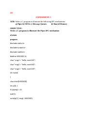 C Programs IPC Mechanisms With Pipes FIFOs And Message Queues Course Hero
