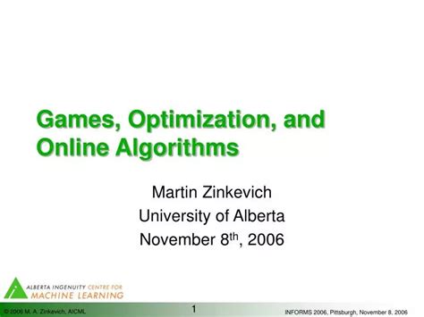 Ppt Games Optimization And Online Algorithms Powerpoint
